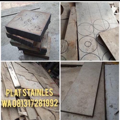 Jual plat stainles 316 tebal 12mm x 120mm x 120mm / plat potongan ...