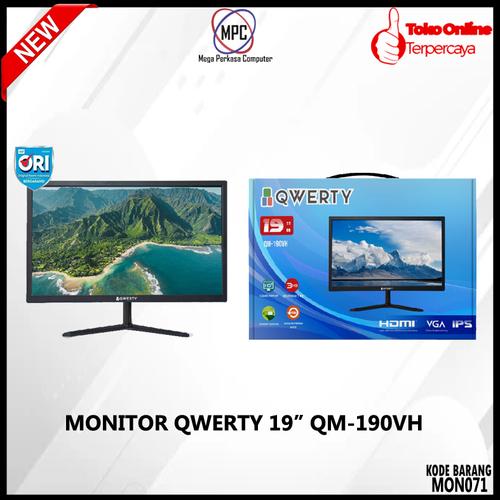 Jual Led Monitor QWERTY QM-190VH 19" LED IPS 75Hz 3ms Display - Kota ...