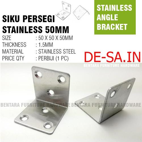 Jual 5 CM SIKU PERSEGI STAINLESS BRAKET SIKU 50 x 50 x 50MM Stainless ...