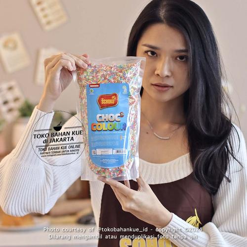 Jual Schoko Meises Warna Warni 1kg Rainbow Pelangi Mix Compound Choc ...