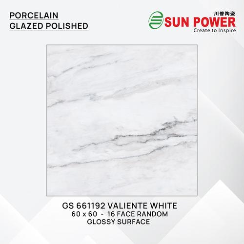 Jual SUNPOWER 60 x 60 GS 661192 Valiente White Granit Kilap Glossy ...