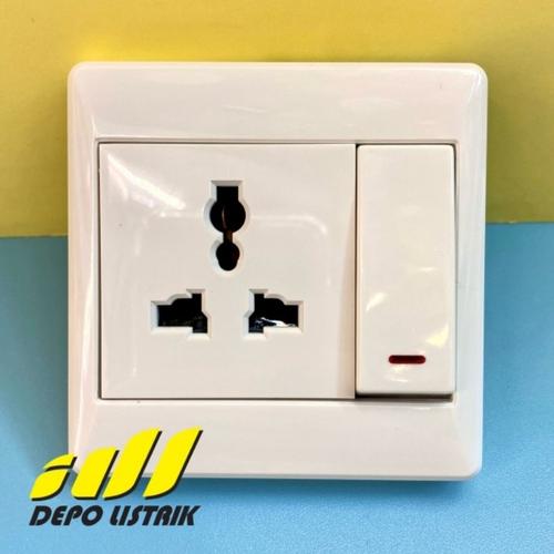 Jual Boss / stop kontak Universal + switch indikator B2113LSN - Jakarta ...