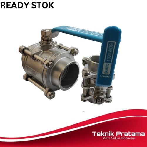 Jual BALL VALVE SANKYO 3PC BODY STAINLESS BUTTWELD 1" Inch - Jakarta ...