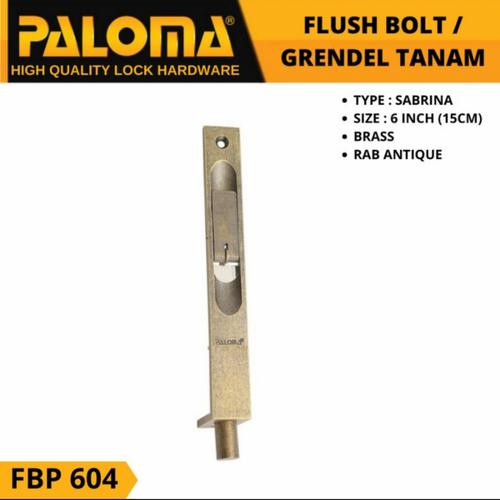 Jual Flush Bolt PALOMA FBP 604 Sabrina 6" Grendel Tanam Slot Pintu ...
