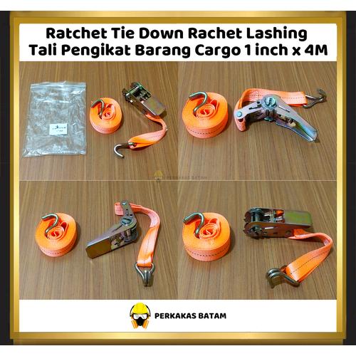 Jual Ratchet Tie Down Rachet Lashing Tali Pengikat Barang Cargo 1 inch ...