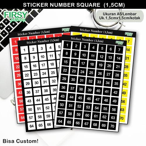 Jual Sticker Nomor Kotak 1,5cm, Stiker Angka Label Nomor Kotak, Bisa ...