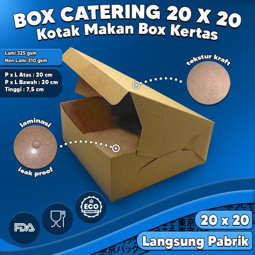 Jual KATERING BOX TEBAL 325 GSM /KOTAK NASI KRAFT/KATERING BOX NASI ...