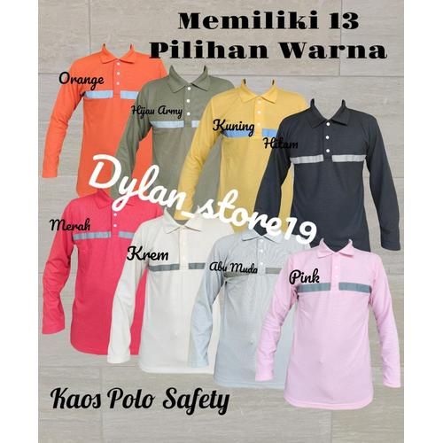 Jual Kaos Safety Kerah / Kaos Polo Safety Panjang / Poloshirt / Polo ...