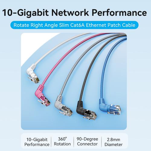 Jual Kabel Jaringan UTP LAN RJ45 Cat.6a Gigabit Ethernet Patch Right ...