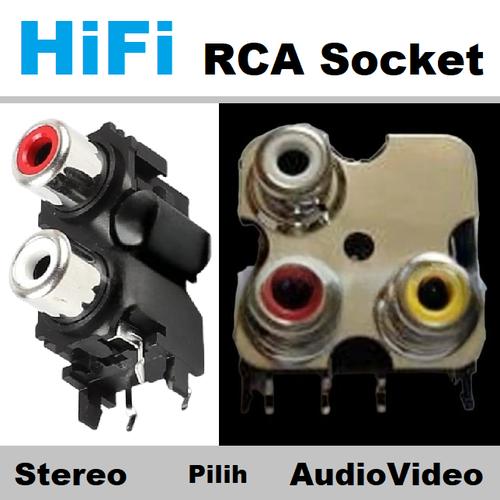 Jual Socket Terminal Jack RCA PCB Stereo Audio Video Panel Box ...