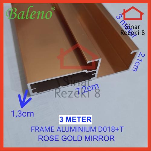 Jual Handle Frame Kaca Rose Gold MR Profil Aluminium Lemari Bingkai FHD ...