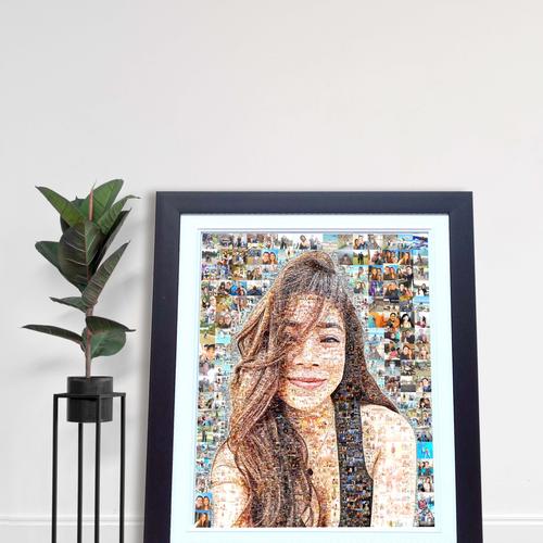 Jual Kado unik foto mozaik sudah lengkap cetak dan frame Ukuran 40 x 50 ...