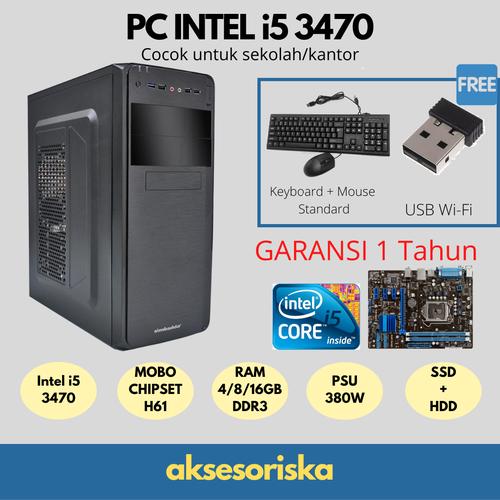 Jual PAKET CPU / PC RAKITAN INTEL Core i5 3470 PC Kantor / Rumah ...