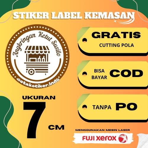 Jual Cetak Stiker Label Kemasan Makanan Ukuran 7 CM - Kab. Ngawi ...