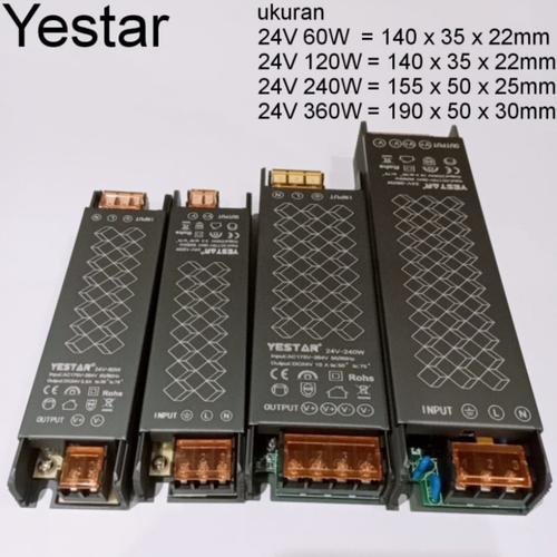 Jual POWER SUPPLY DC 24V TRAFO 24VOLT YESTAR / ADAPTOR 24V BALLAST - 60 ...