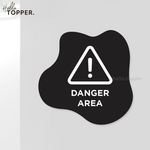 Jual Danger Area Sign Board Akrilik Tempel Dinding Papan Acrylic ...