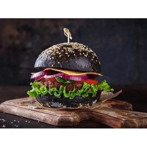 Jual Bintari Roti Black BURGER | Burger hitam | frozen bun isi 6 pcs ...