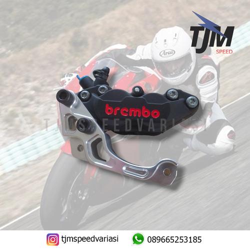 Jual Kaliper Brembo 4P Black Kiri + Breket Kaliper Vario 125/150 160 260mm - Kota Malang ...
