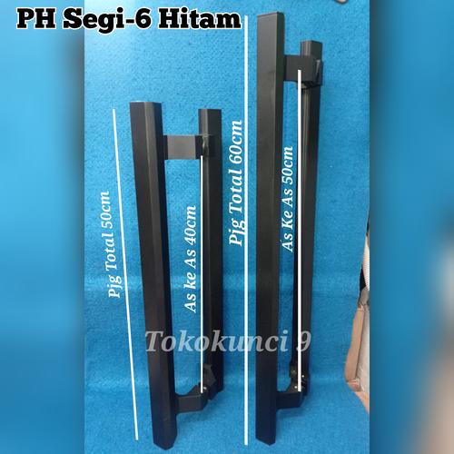 Jual Pull Handle Segi 50cm Hitam / Tarikan Pintu Stainless Matt Black ...