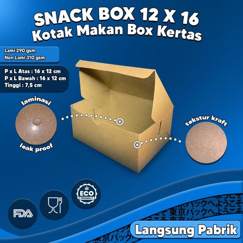Jual DUS KUE/BOX SNACK 12X16 /BOX KUE/DUS SNACK TEBAL MURAH - NON ...