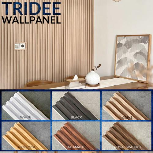 Jual FLUTED WOOD PANEL WPC 24MM | TRIDEE WALLPANEL - F-BLACK, 150CM ...