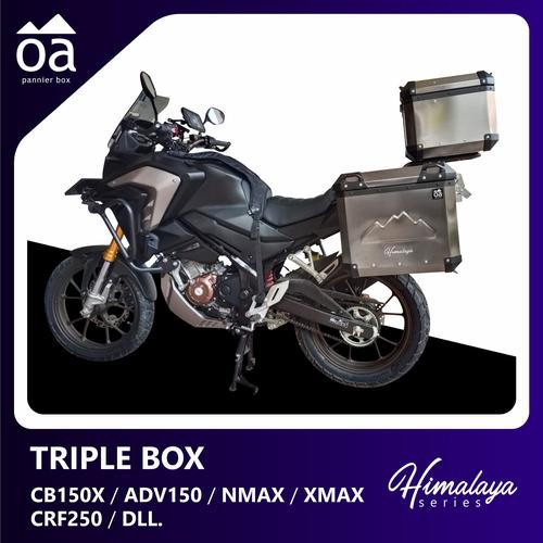 Jual Full Triple Box for CB150X - 38 Lt dan 27 Lt Sidebox + Fullbreket ...