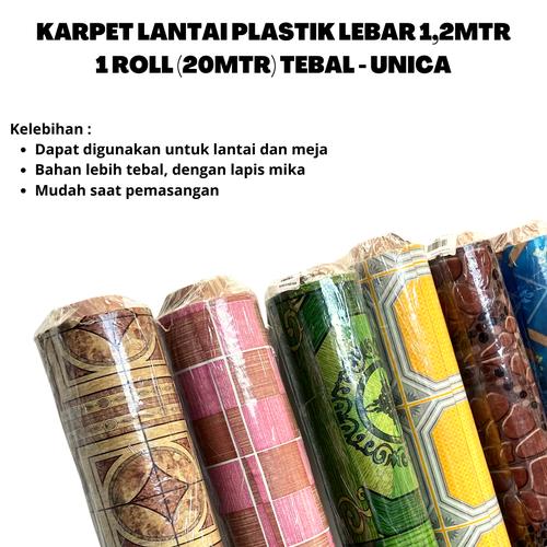 Promo Karpet Plastik Vinyl UNICA untuk Meja dan Lantai Tinggi 1,2 M 1 ...