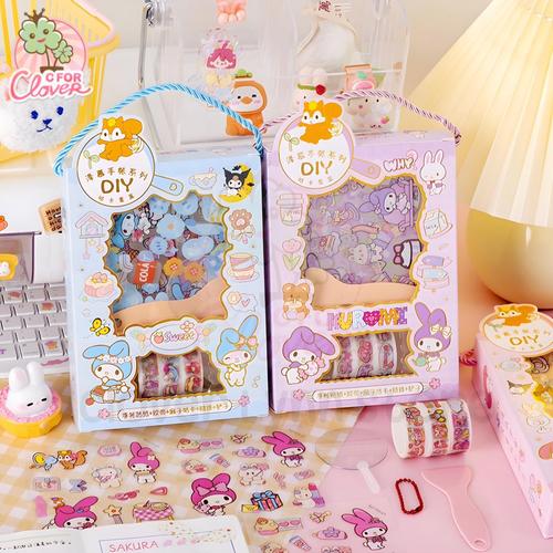 Jual DIY FAN WITH CUTE CHARACTER STICKER SET set kit goodie bag ...