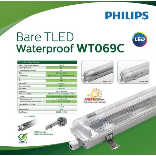 Jual Philips WT069C SE 1x / 2x TLED Bare L1200mm GM - 2xTL Led 1200mm, +TL Ecofit 16W - Kota ...