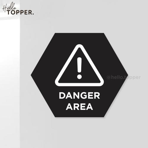 Jual Danger Area Sign Board Akrilik Tempel Dinding Papan Acrylic ...