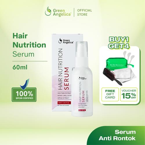 Promo Vitamin Rambut Kering dan Rontok - Green Angelica Hair Serum 60ml ...