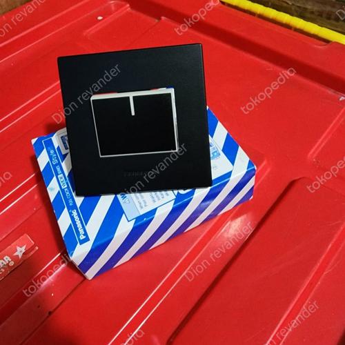 Jual Panasonic saklar engkel knop besar black/saklar single hitem ...