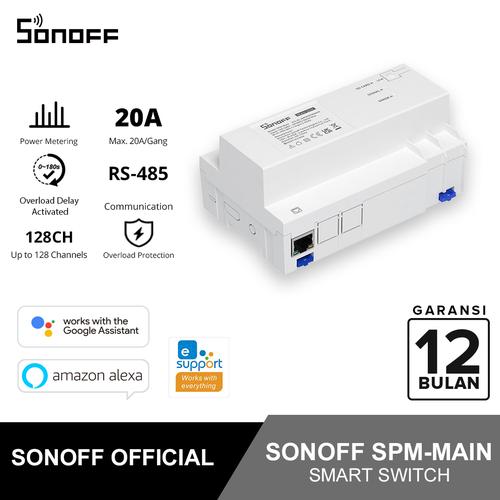 Promo Sonoff Smart Stackable SPM-Main SPM-4Relay Smart MCB WiFi IOT - SPM-MAIN Cicil 0% 3x ...