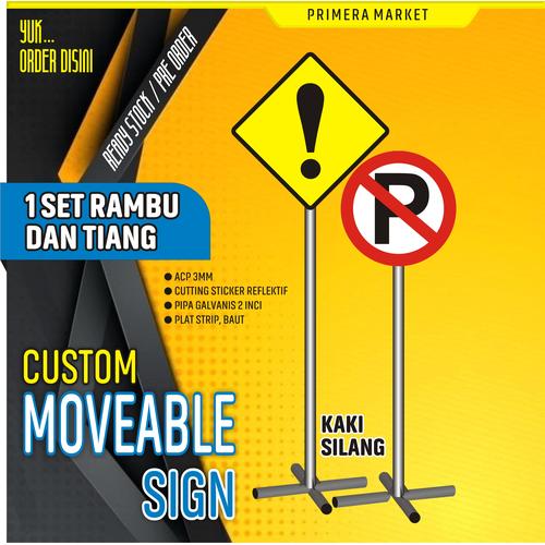 Jual PREORDER MOVEABLE SIGN TIANG SILANG 120 CM atau 150 CM - 120 CM ...