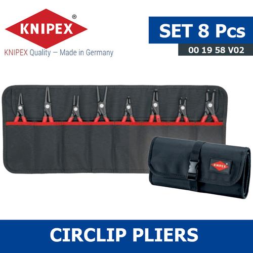 Jual Tang Snap Ring Set 00 19 58 V02 KNIPEX Circlip Pliers Set 8 parts ...