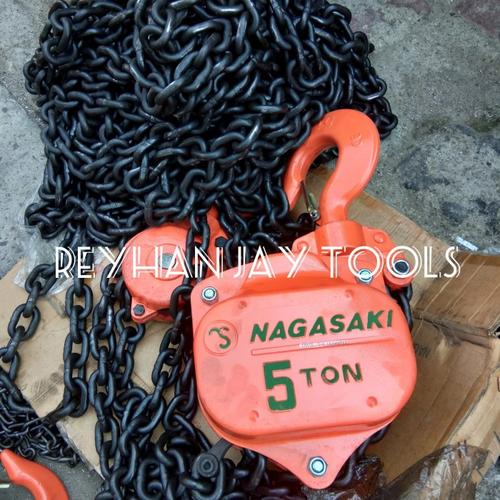 Jual Takel 5 Ton x 5 Meter Nagasaki Japan Alat angkat barang Capacity 5 ...