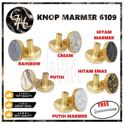 Jual Knop Marble Pattern Brass 6109 / Knob Dresser Drawer Knobs Pulls ...
