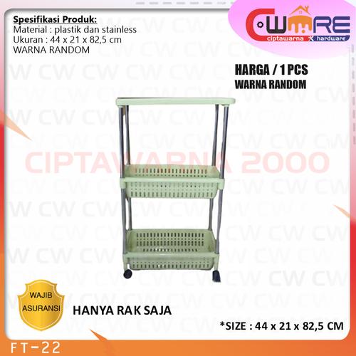 Jual (LBU) Rak Lipat Besi Dorong Serbaguna 3 Susun Rak Barang ...