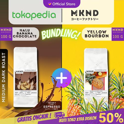 Promo (MEDIUM DARK)KOPI ARABIKA HALU BANANA CHOCOLATE+YELLOW BOURBON ...