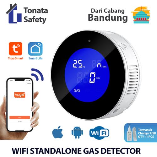 Promo Smart WiFi Gas Detector / Pendeteksi Gas dan Suhu / LPG Bocor ...