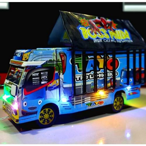 Promo Miniatur Mobil Truk Truck Trek Tayo Oleng Telolet Lampu Mainan ...