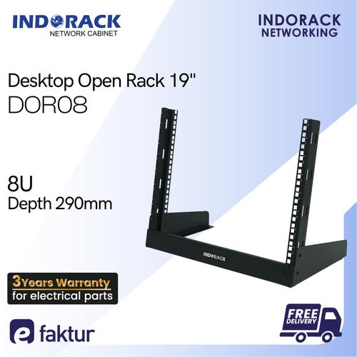 Jual Indorack Desktop Open Rack 8U Rak Audio Receiver Patch Panel DOR08 ...
