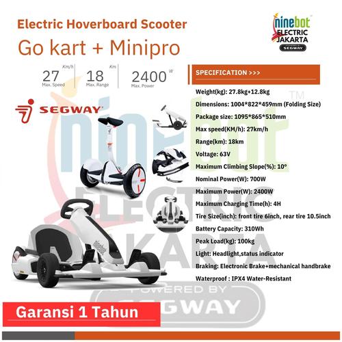 Jual Segway Ninebot Gokart Kit Mini Pro Top Speed 27km/h Race Car ...