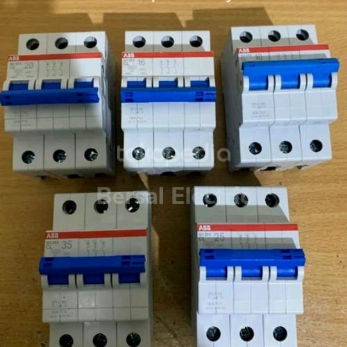 Jual MCB 3 phase ABB Original PLN 10A 16A 20A 25A 35A -10 amper - Jakarta Pusat - Bersal ...