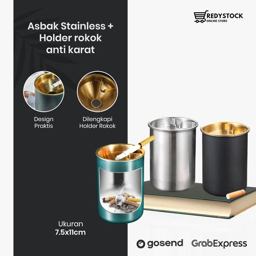 Jual Asbak rokok tabung ash tray stainless steel scandinavian YGH-1005 ...