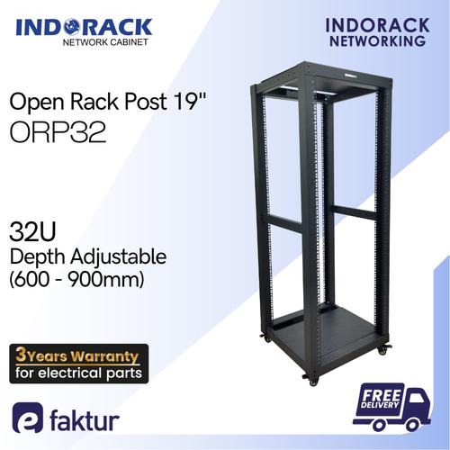 Jual Indorack Open Rack Post 32U Rak 19" Adjustable Depth 600 - 900mm ...