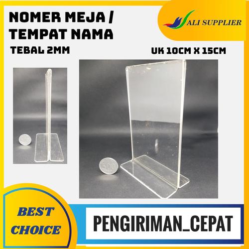 Jual Acrylic Menu 2 sisi medium / AKRILIK MEJA / AKRILIK NOMER MEJA ...