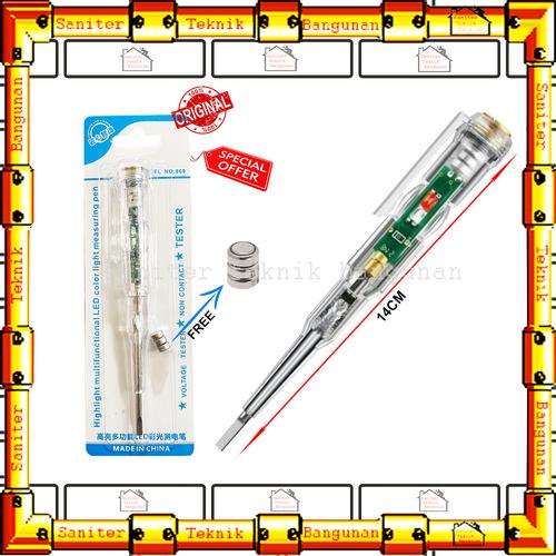 Jual Obeng Tespen Body Dual Led Indicator Test Pencil Tester - Tespen ...