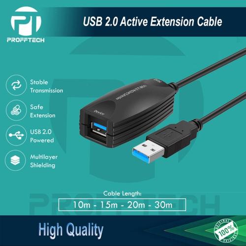 Promo kabel usb extension aktive 30 m + adaptor atau repeater. Cicil 0% ...