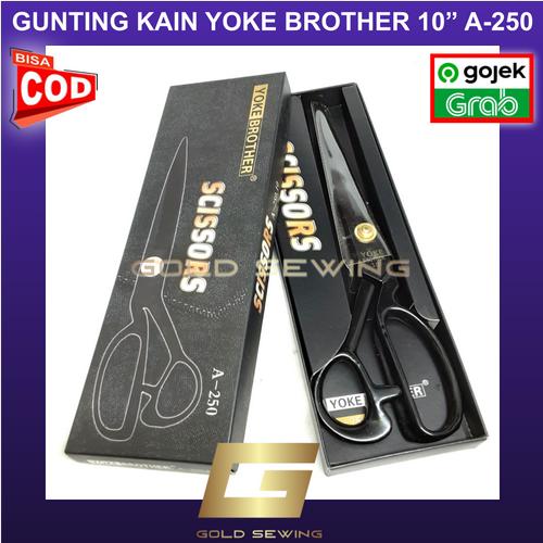 Jual Gunting Kain Yoke Brother 10” A-250 Professional Tailor Scissors ...